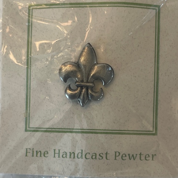 Jim Clift | Jewelry | Y2k Fine Handcast Pewter Fleur De Lis Lapel Pin ...
